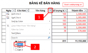 Filter trong excel 2007 2010 2013 2003, cách sử dụng filter